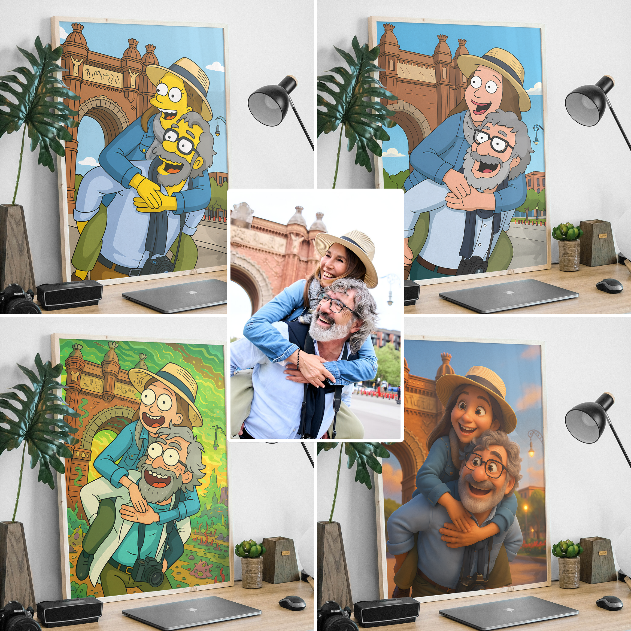 Custom Cartoon Portrait Poster (Simpsons, Pixar or Rick & Morty ...