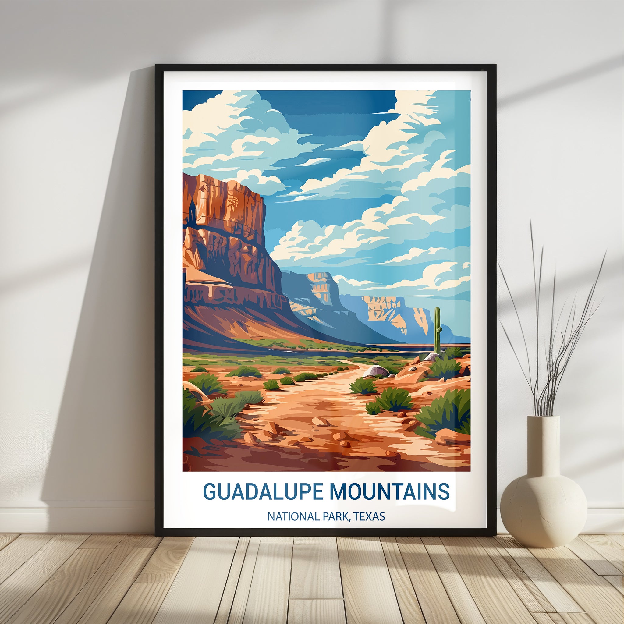 Guadalupe Mountains National Park Poster | Vintage Texas Wall Art ...