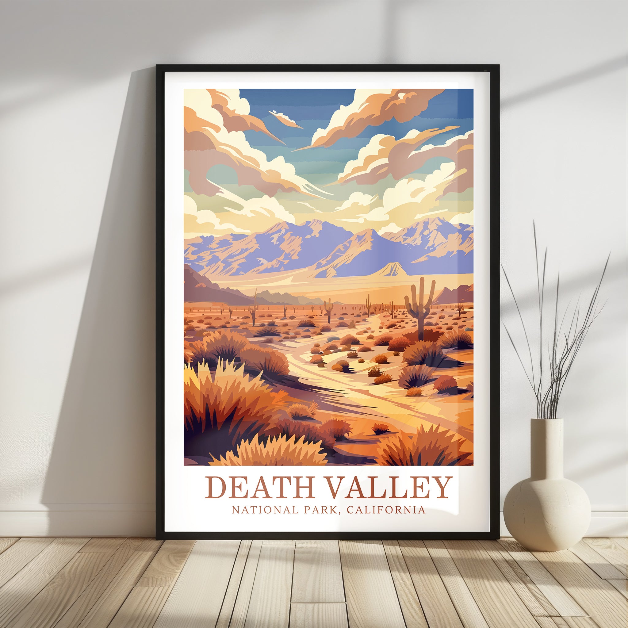 Death Valley National Park Poster | Vintage Desert Wall Art ...