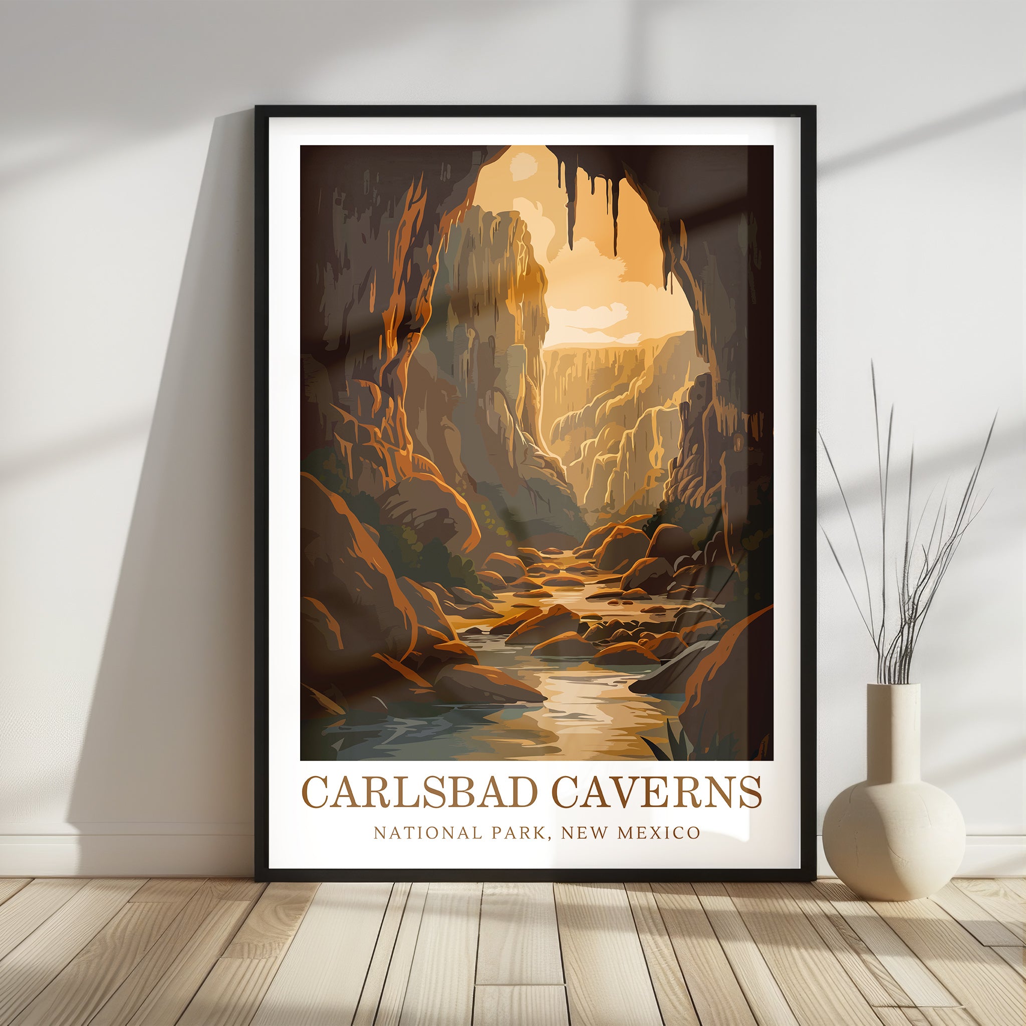 Carlsbad Caverns National Park Poster | Vintage Wall Art Print ...