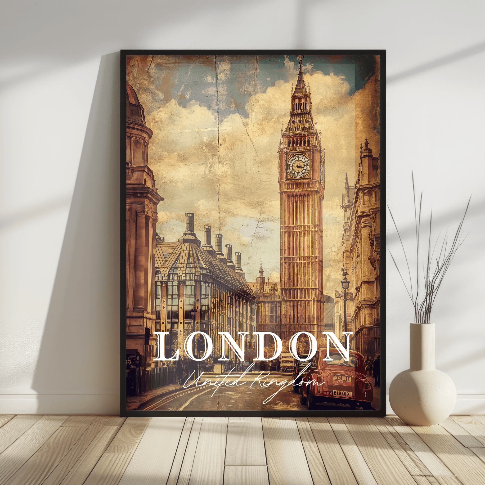 London, United Kingdom - Vintage Cityscape – Wanderlust Posters